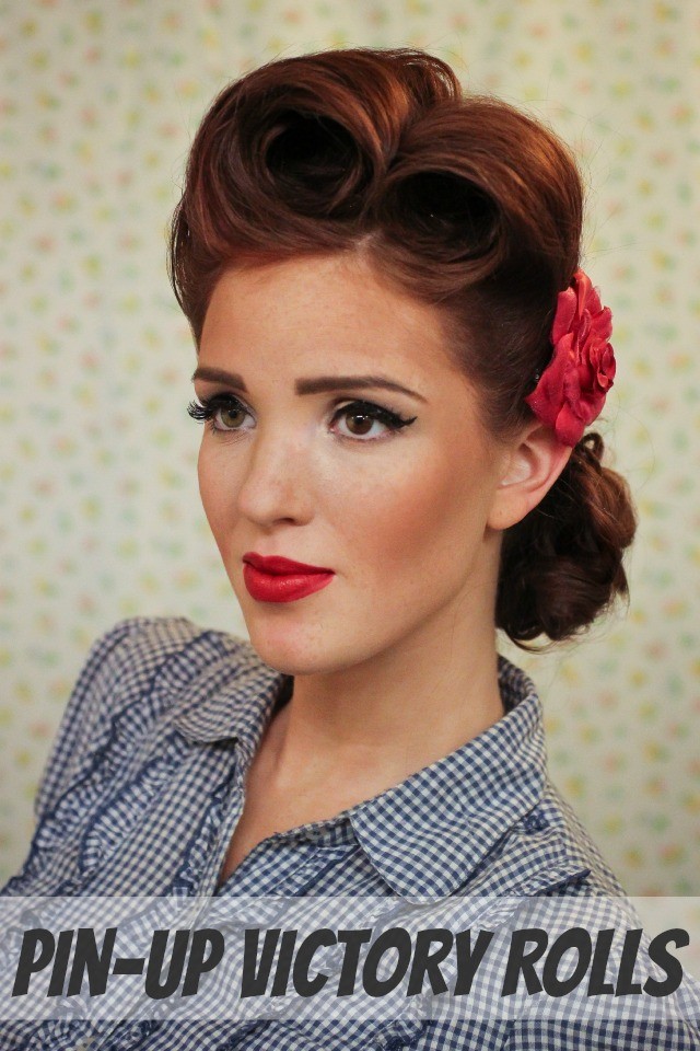 Hair Diy “victory Rolls” A Pin Up Hair Tutorial By Emily From The Freckled Fox Pearlsonly
